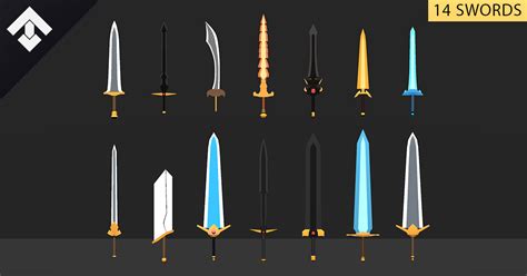 3d Low Poly Fantasy Swords Pack 3d Weapons Unity Asset Store