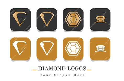 다이아몬드 네거티브 스페이스 로고 스타일 프리미엄 벡터