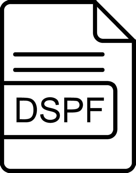 dspf file format line icon 43258602 vector art at vecteezy