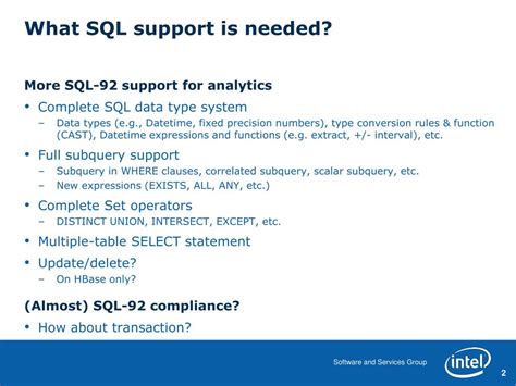 Ppt Sql 92 And Beyond Support For Hive Powerpoint Presentation