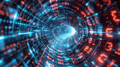 A Binary Code Storm Digits Swirling In A Tempest Of Information