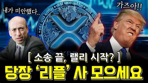 리플 당장 사 모으세요 곧 시작됩니다 Youtube