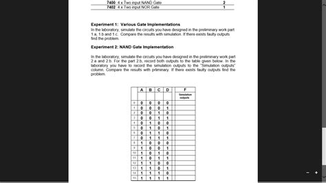 Solved Part 1 Various Gate Implementations A NOR Gate With Chegg Com