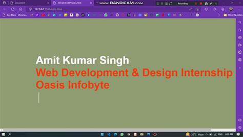 Css Html Javascript Landingpage Webdevelopment Project Internship Amit Kumar Singh