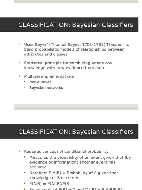 Classification Bayesian Classifiers Naïve Bayes Bayesian Networks