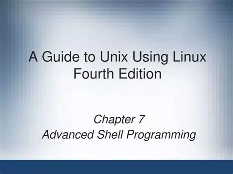 Ppt A Guide To Unix Using Linux Fourth Edition Powerpoint
