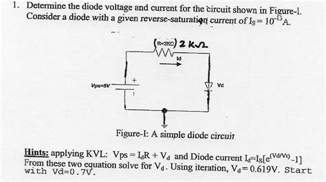 Solved Determine The Diode Voltage And Current For The Chegg