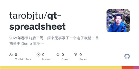 Github Tarobjtuqt Spreadsheet 2021年春节前后三周，闲来无事写了一个电子表格，目前处于 Demo 阶段～