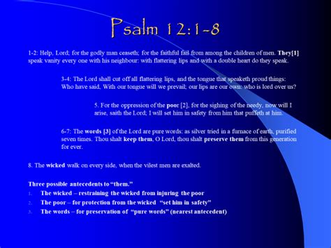 Series Lecture Does Psalm Teach Scriptures Providential Preservation Considered