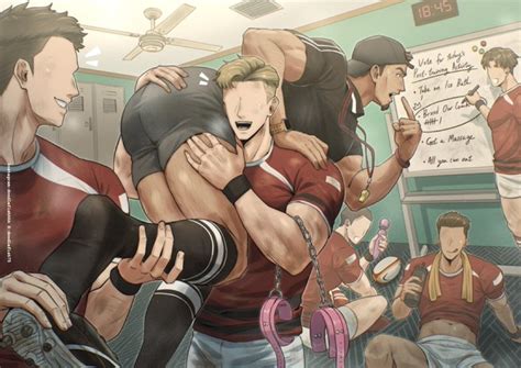 Rule 34 Age Difference Athletic Male Black Cap Black Socks Carrying