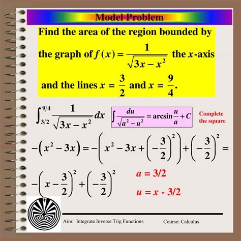 Ppt Aim How Do We Integrate Inverse Trig Functions Powerpoint Presentation Id 3646135