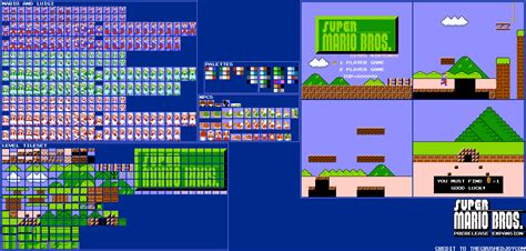 Nes Super Mario Bros The Spriters Resource