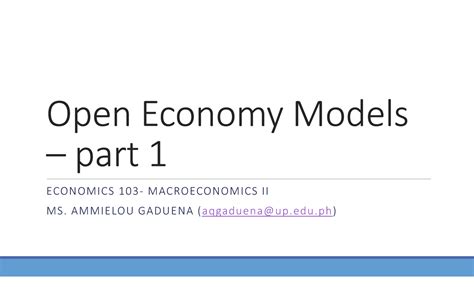 Econ 103 Week 4 Slides Lecture Notes Economics 103 Macroeconomics Ii Ms Ammielou Gaduena