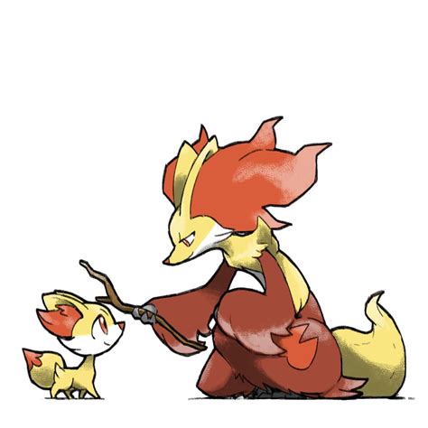Fennekin And Delphox Pokemon Drawn By Blacknirrow Danbooru