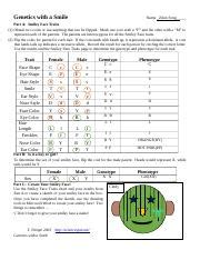 Explore Smiley Face Genetics Traits Sex Determination Course Hero