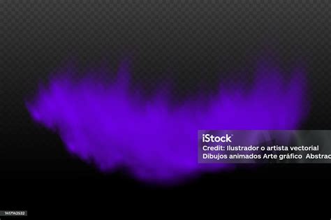 밤의 현실적인 무서운 신비로운 보라색 안개 할로윈 보라색 유독 가스 먼지 및 연기 효과 공포 무서움에 대한 스톡 벡터 아트 및 기타 이미지 Istock