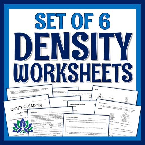 Density Worksheet Physical Science How To Find Density Mass And