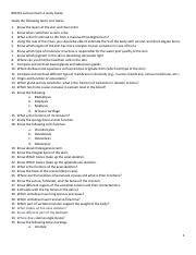 Comprehensive Study Guide For BIO201 Lecture Exam 2 Course Hero