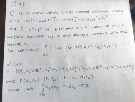 solved 3 a around c is a curve which z axis oriented
