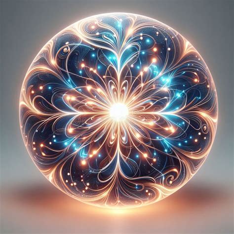 glowing orb effect a luminous glowing orb or sphere that radia stock