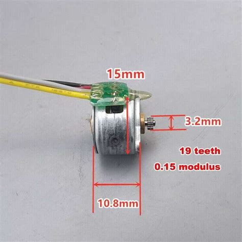 Micro Mini Mm Phase Wire Stepper Motor Stepping Motor Copper Gear Deg SINONING