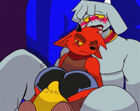 Rule 34 Adgambi Anthro Ass Bandana Blush Bovid Caprine Clothed Clothed Sex Clothing Demon Duo