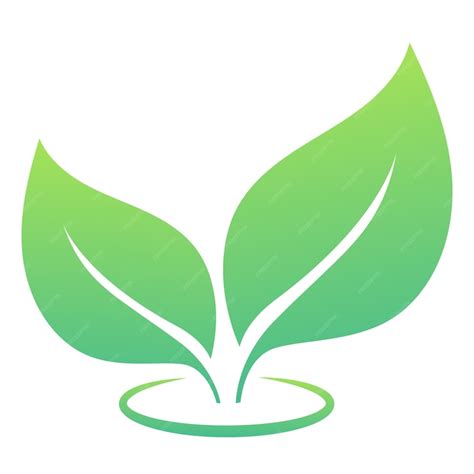녹색 잎 로고 무료 벡터