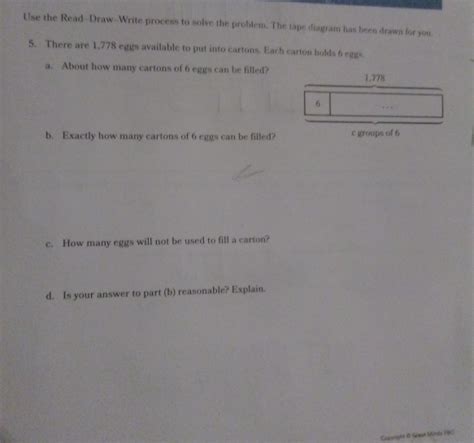 Solved Use The Read Draw Write Process To Solve The Problem The