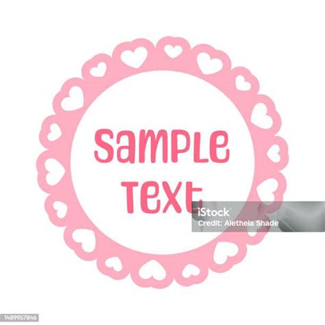 하트가 있는 원형 가리비 프레임 파스텔 귀여운 발렌타인 테두리 가리비에 대한 스톡 벡터 아트 및 기타 이미지 가리비 가장자리 공란 Istock