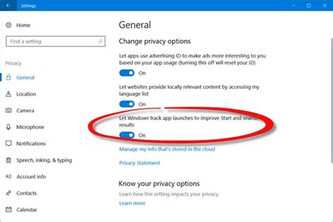 Show Most Used Apps Setting Is Disabled Or Grayed Out In Windows 11