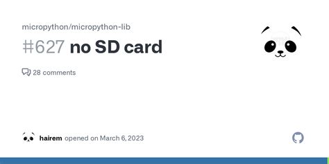 No Sd Card Issue Micropython Micropython Lib Github