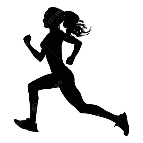 Silhouette De Coureur Féminin Psd Png Course Féminine Coureurs Psd Cours Fichier Png Et Psd