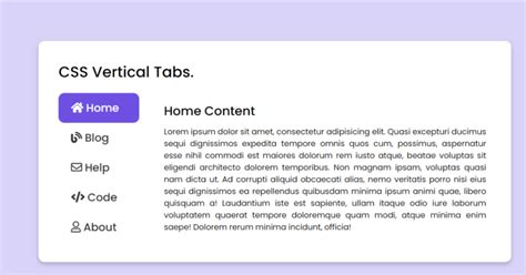19 CSS Tabs Example Free Code