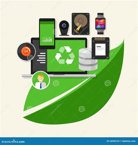 Go Green And Recycle Everything Slogan Flyer Vector Illustration 18517938