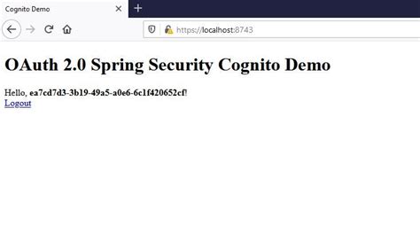 Example Of Spring Boot Application Authentication With Aws Cognito