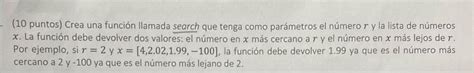 solved 10 points create a function called search that