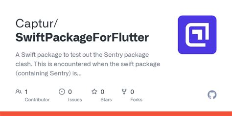 github captur swiftpackageforflutter a swift package to test out the sentry package clash