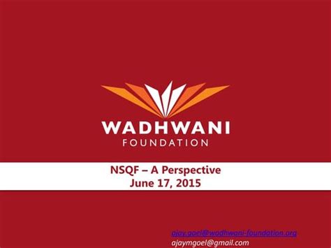 National Skill Qualification Framework Pptx