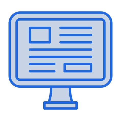 Premium Vector Computer Blue Tone Illustration