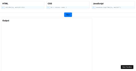 Codemirror Codesandbox