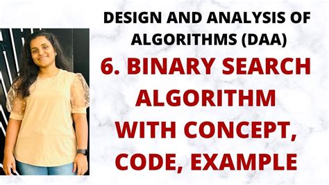 Binary Search Algorithm Concept Code Example Time Complexity L 6