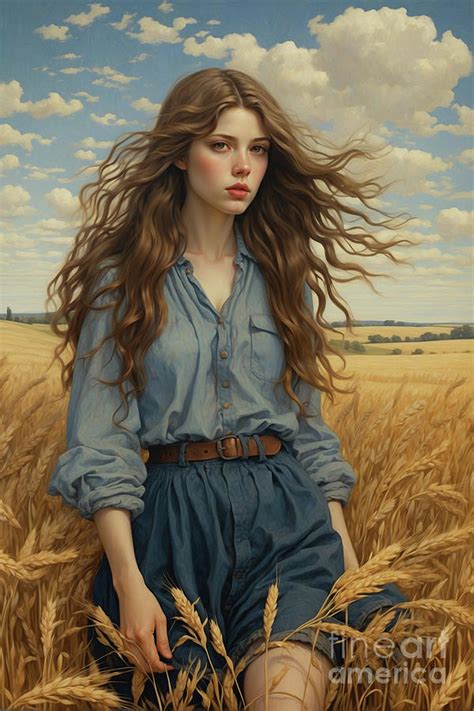 Farm Girl Jill Digital Art By Howard Frisk Fine Art America
