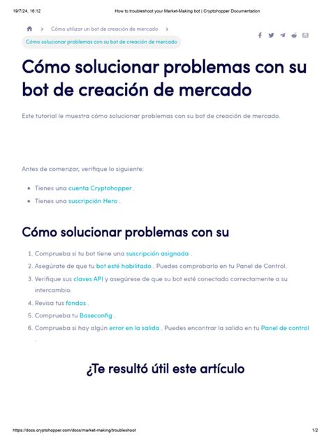How To Troubleshoot Your Market Making Bot Cryptohopper Documentation
