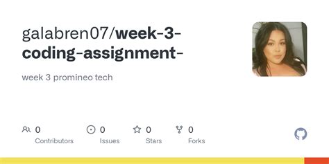 Github Galabren07week 3 Coding Assignment Week 3 Promineo Tech
