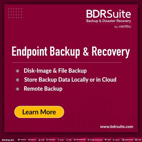 Vembu Technologies On Linkedin Endpoint Databackup Disasterrecovery Dataprotection