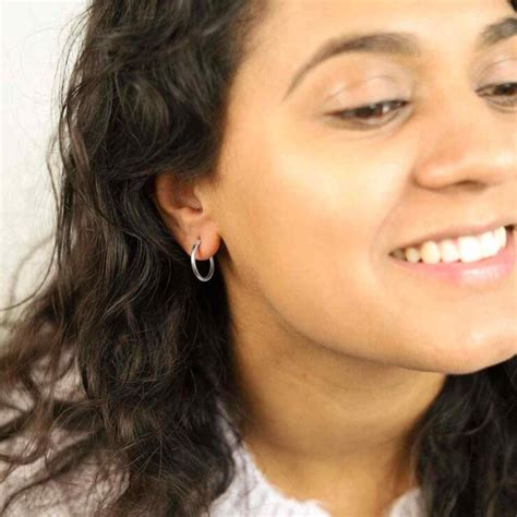 Sterling Silver 16mm Hoop Earrings Martha Jackson