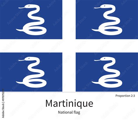National Flag Of Martinique With Correct Proportions Element Colors