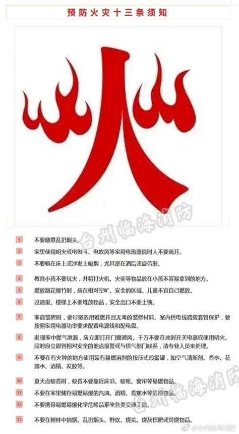 預防火災十三條須知 每日頭條