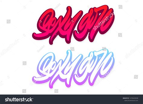 Sexy Girl Handwritten Vector Lettering Design Stock Vector Royalty