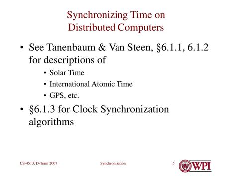 Ppt Synchronization In Distributed Systems Powerpoint Presentation